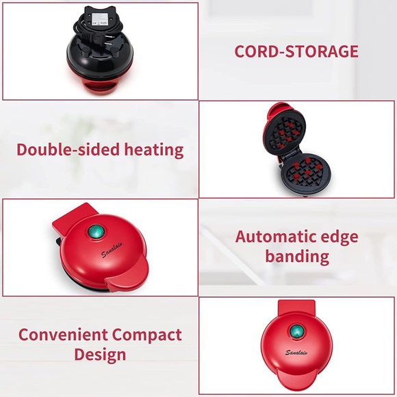 Kitchen | Mini Waffle Maker Nonstick Keto Chaffle Maker For Hash Browns ...